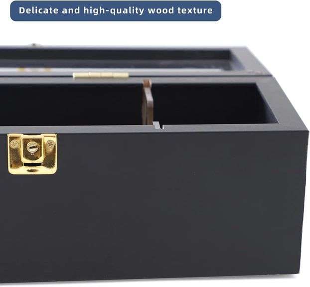 HOROW Baseball Bat Display Case Wooden Frame with Acrylic Transparent ...