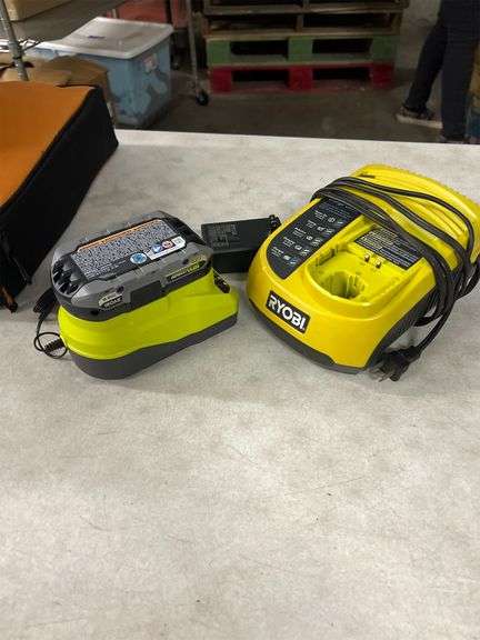 Ryobi 18v 2Ah Battery with 2 Chargers - Matthews Auctioneers