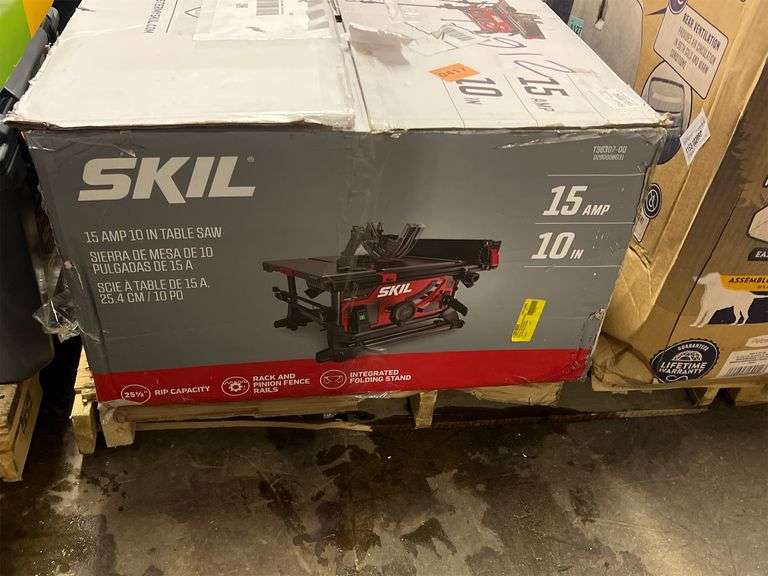 SKIL 10-in Carbide-Tipped Blade 15-Amp Portable Corded Table Saw ...