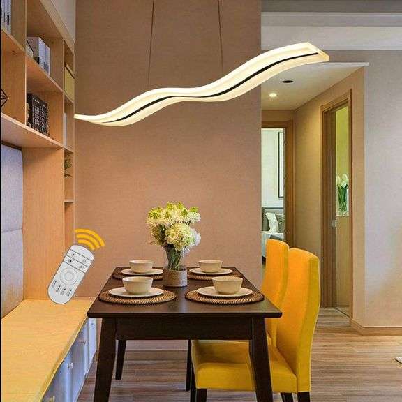 Modern Wave LED Pendant light - Matthews Auctioneers