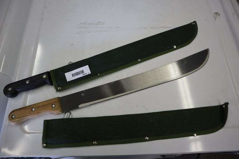 (2) Machetes with sheath - Matthews Auctioneers