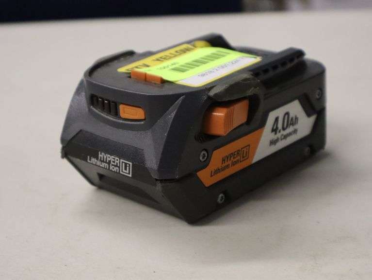 Ridgid 18V Hyper Lithium Ion Li 4.0 Ah High Capacity - Has been used ...