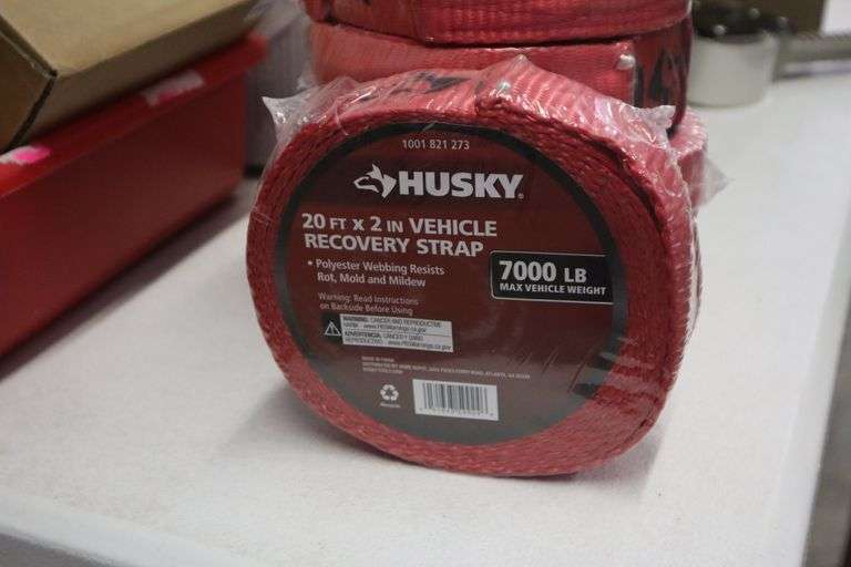 (6) Husky 20'x2" vehicle recovery strap - Matthews Auctioneers