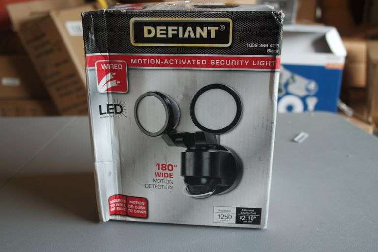 80 Watt Equivalent 1200 Lumen 180 Degree Black Motion Sensing Dusk to ...