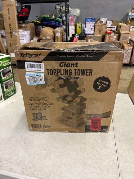 GoSports 5 ft Giant Wooden Toppling Tower - Includes Bonus Rules with ...