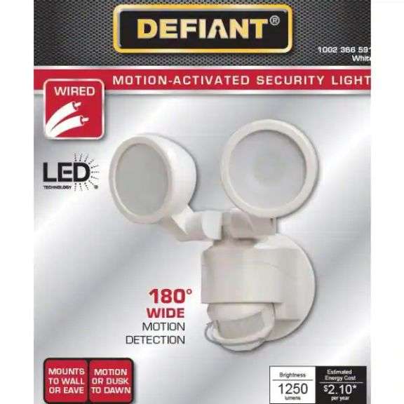 Defiant Motion-Activated Security Light - Matthews Auctioneers
