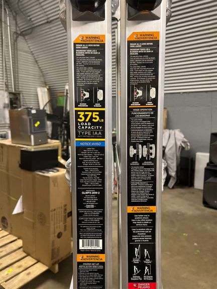 26ft MPXW Aluminum Ladder with Wheels, 375lb Load Capacity, Type IAA ...