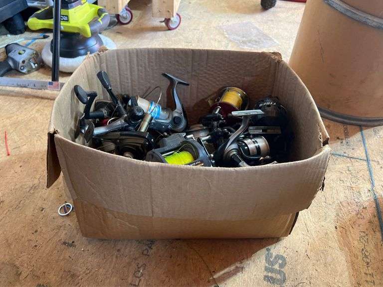 Box Lot of Damaged Reels - Matthews Auctioneers