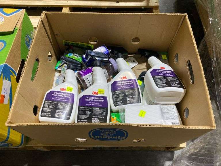 Box Lot of Misc. Household Cleaners - Matthews Auctioneers