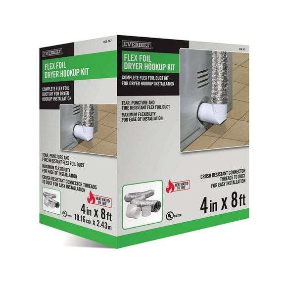 4 in. X 8 ft. Dryer to Duct Connector Kit - Matthews Auctioneers