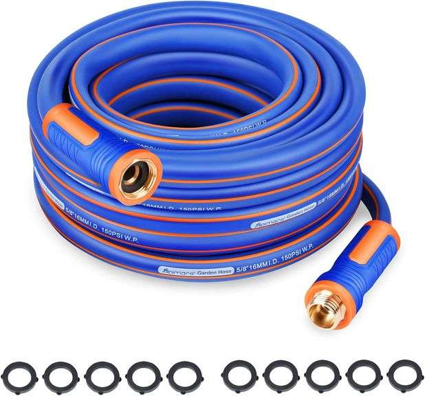 Abimars Short Garden Hose with Hand Holds, 25 ft x 5/8 in Flexible ...