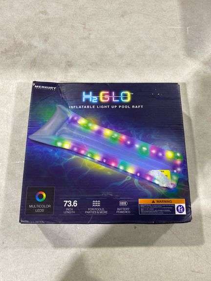H2GLO Inflatable Light Up Pool Raft, 73.6 inch - Matthews Auctioneers