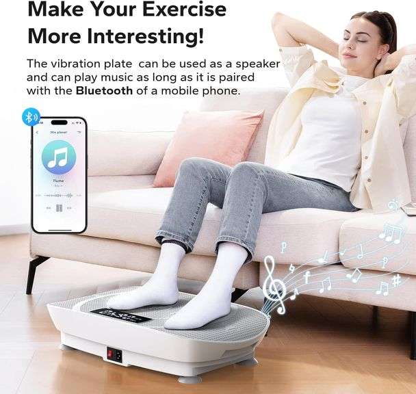 MERACH Vibration Plate Exercise Machine,Whole Body Workout Power Vibrate Fitness Platform ...
