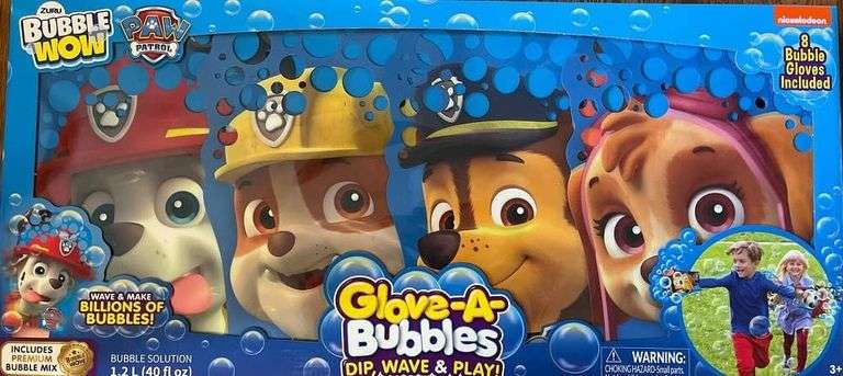 (2) ZURU Bubble Wow Paw Patrol Wow Glove-A-Bubbles Wave & Play- 8 ...