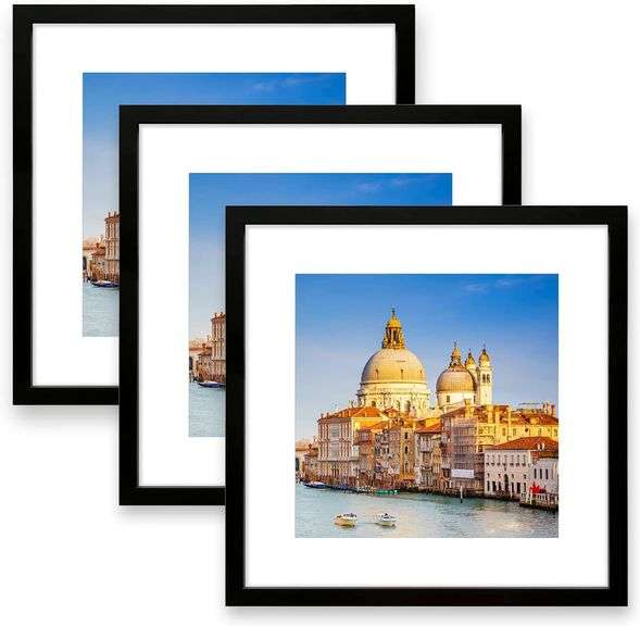 wyooxoo 20x20 Poster Frame Picture Frame Black Solid Wood to Display ...