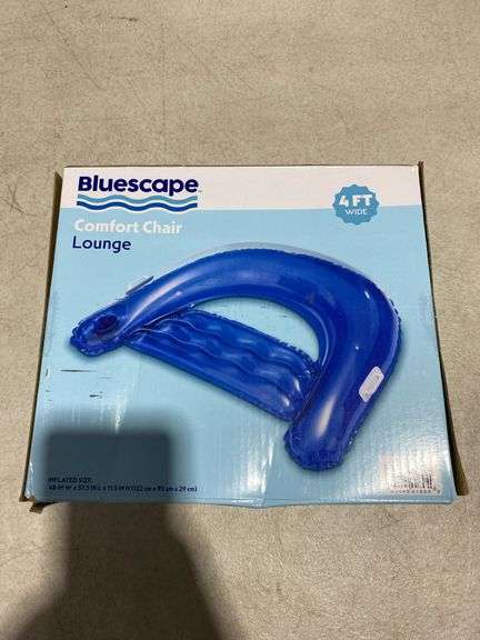 (3) Bluescape Comfort Lounge Chair, Blue - Matthews Auctioneers