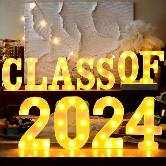 2024 Graduation Party Decorations, 11 LED Light up Letters 'Class of ...
