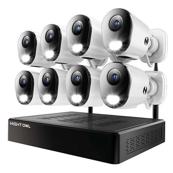 Night Owl 10 Channel Wi-Fi NVR Security System with 2TB Hard Drive and ...