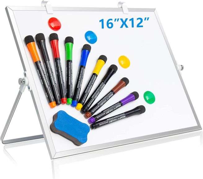 Gomimeor Dry Erase Board, 16" x 12" Magnetic Desktop Whiteboard with ...