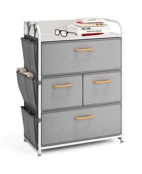 Nestl Heavy Duty Small 4 Drawer Fabric Dresser Organizer for Bedroom ...