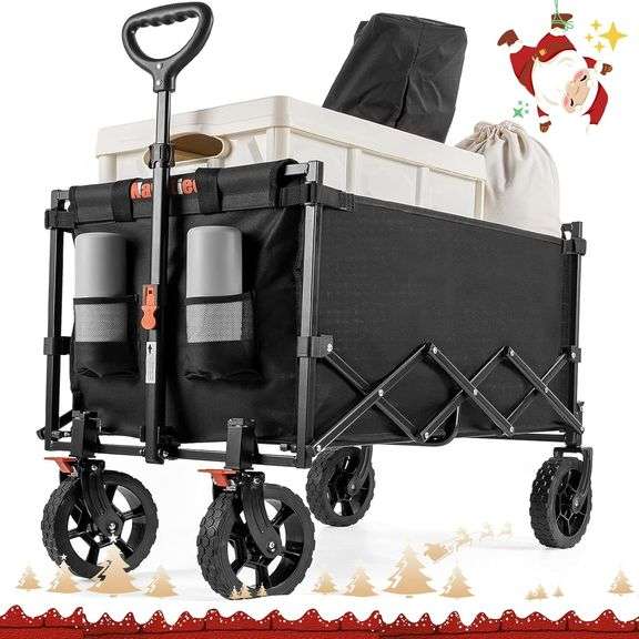 Navatiee Wagon Cart Heavy Duty Foldable, Collapsible Wagon with ...