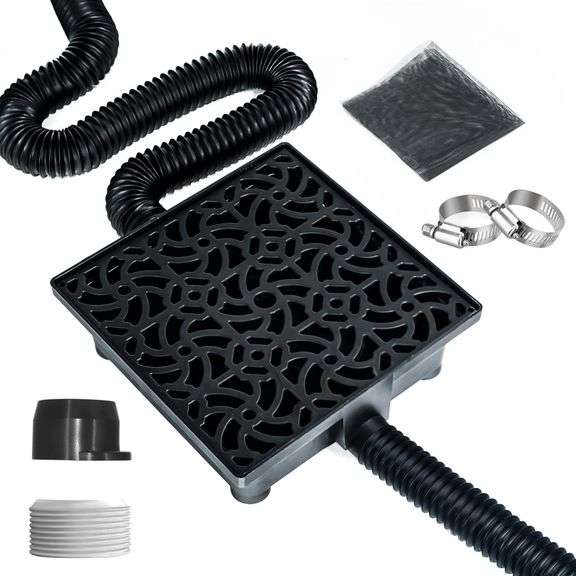 Gutter Downspout Extensions Big Kit, Catch Basin + 2pcs Pipes, Low ...