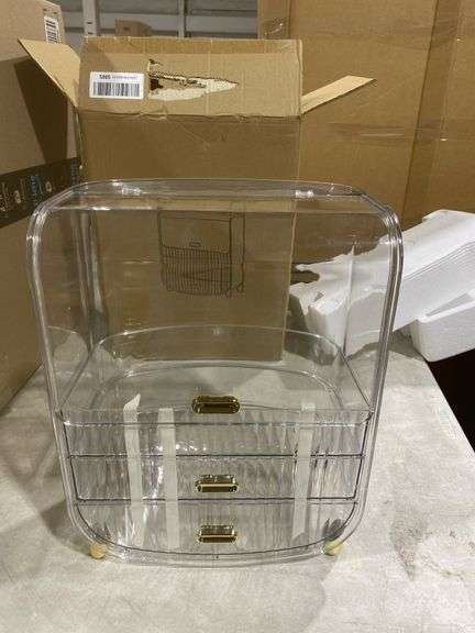Clear display case with drawers - Matthews Auctioneers