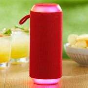 onn. Large Rugged Speaker with LED Lighting, Red - Matthews Auctioneers