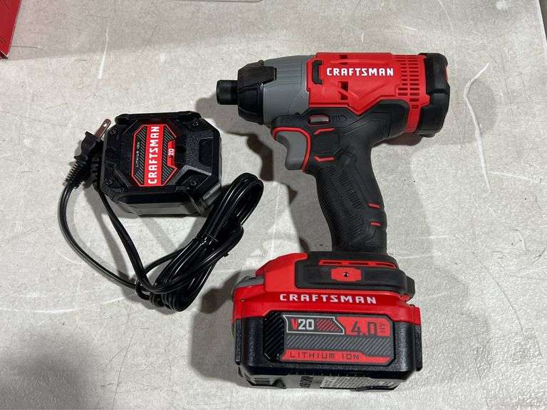 Craftsman 20v Impact with Charger - Matthews Auctioneers