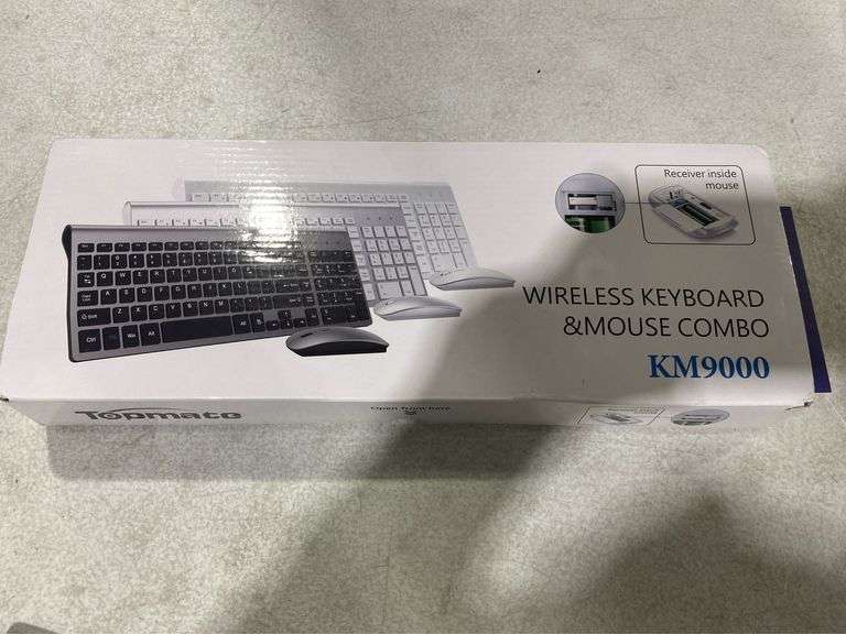 Wireless Keyboard and Mouse Ultra Slim Combo, TopMate 2.4G Silent ...