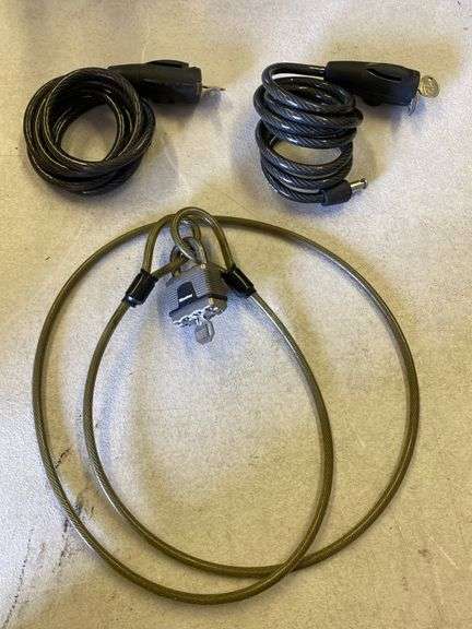 (3) Bicycle Cable Locks - Matthews Auctioneers