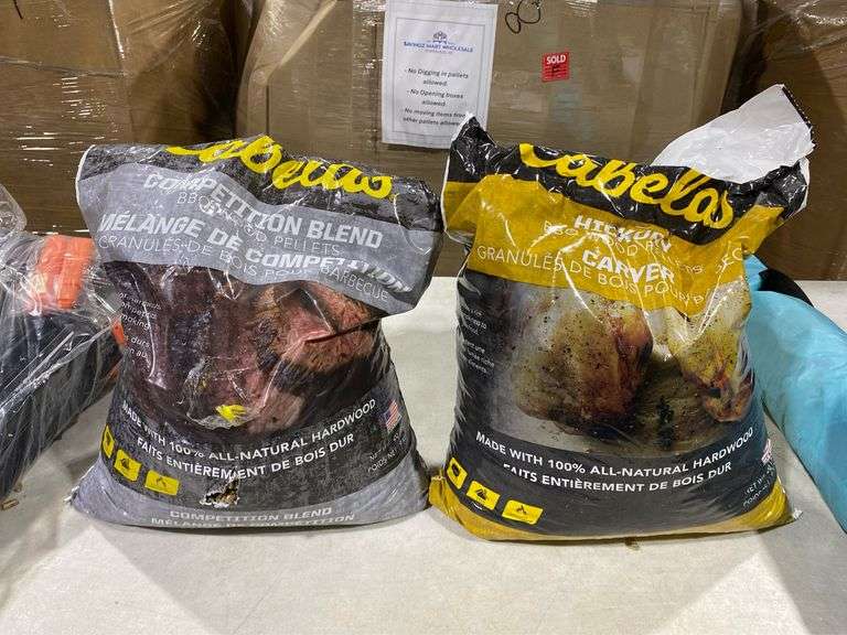 Group Lot of Cabela s BBQ Wood Pellets - Matthews Auctioneers