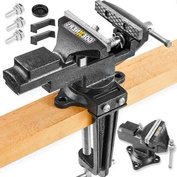 Dual-Purpose Universal Bench Vise with 360 Swivel Vice Base, 3.3" Home ...