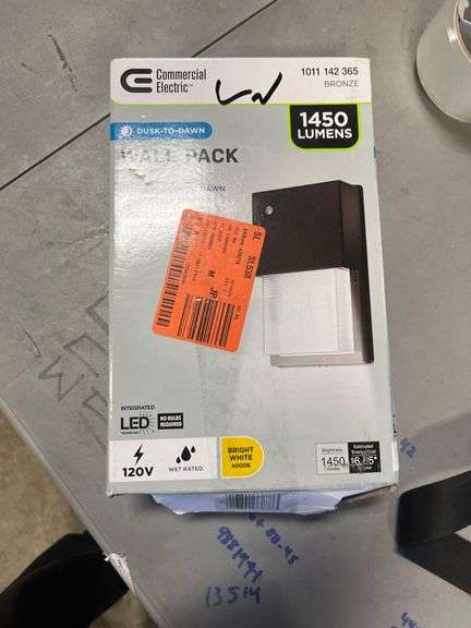 Commercial Electric 100-Watt Equivalent Integrated LED Bronze Security ...