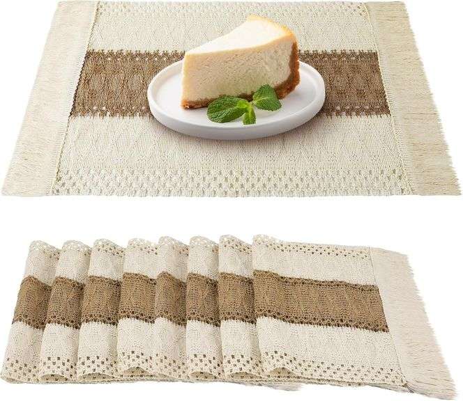 Bencailor 8 Pcs Placemats Anti Slip and Heat Resistant Table Mat ...