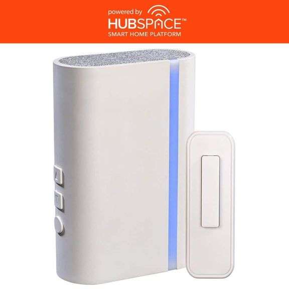 Wireless Wi-Fi Smart Plug-In White Doorbell Kit with Wireless Push ...