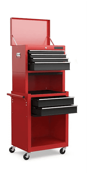 Costway High Capacity 6-Drawer Rolling Tool Chest Storage Cabinet ...