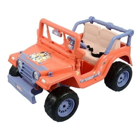 12V Bluey 4-Wheeler Ride-On, 12 Volt Battery Powered Car for Kids with ...