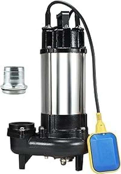 1HP Sewage Grinder Pump Submersible Effluent Pump, Sump Pump 110V ...