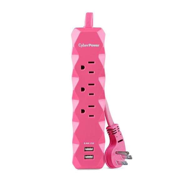 (2) 3 ft. 3-Outlet 2-USB 280J Surge Protector - Matthews Auctioneers