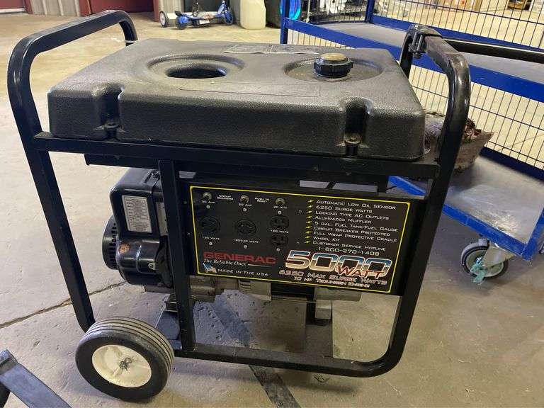 Generac 5000 Watt Generator - Matthews Auctioneers