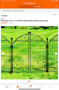 Vigoro Rockdale 41.9 in. H x 34.8in W Black Metal Garden Fence Gate ...