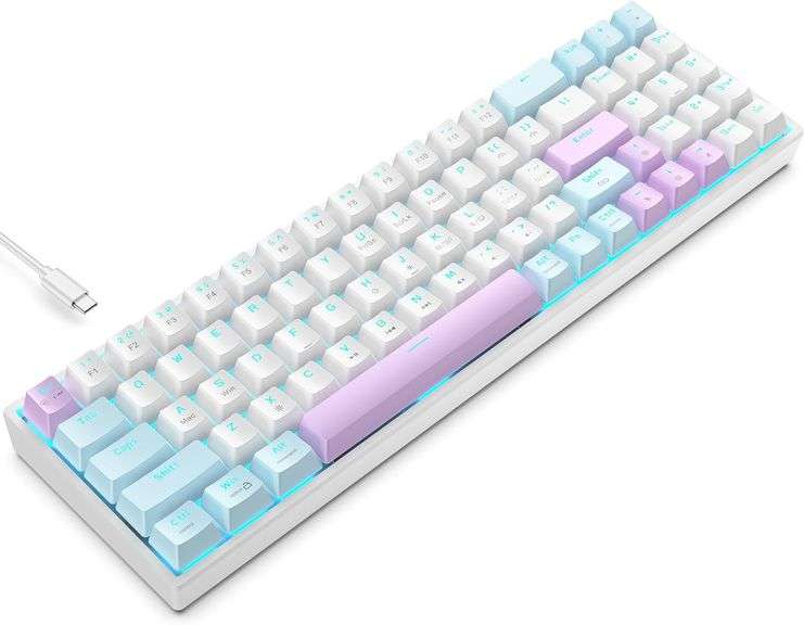 Odycle Wired Gaming Mechanical Keyboard, Portable LED Backlit Keyboard ...