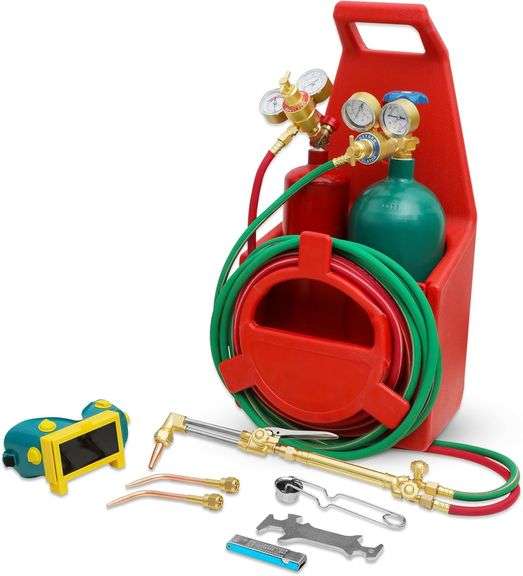 MIU-1516 Oxygen Acetylene Torch Kit W/Gas Tank (Metal ABS), Portable ...
