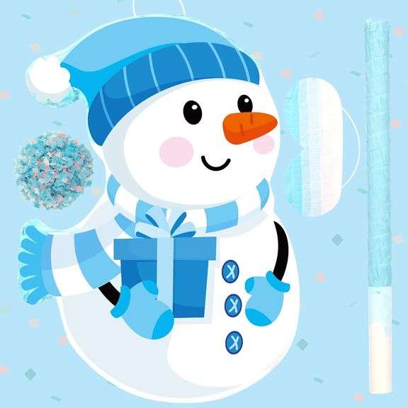 (3) Harrycle Winter Pi atas Christmas Pi atas Wonderland Themed Pi atas with Blindfold Bat ...