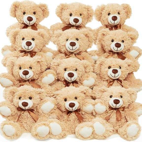 Teddy Bears Bulk 12 Packs Teddy Bear Stuffed Animal Plush Toys Gift for ...