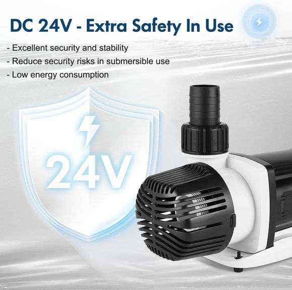 Orlushy dc-3000 Controllable DC aquarium Pump 792GPH-marine wavemaker ...