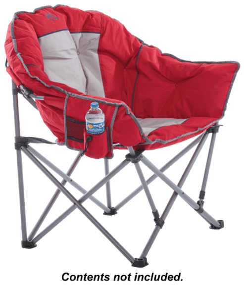 Bass Pro Shops XL Padded Club Chair - Red/Gray - Matthews Auctioneers