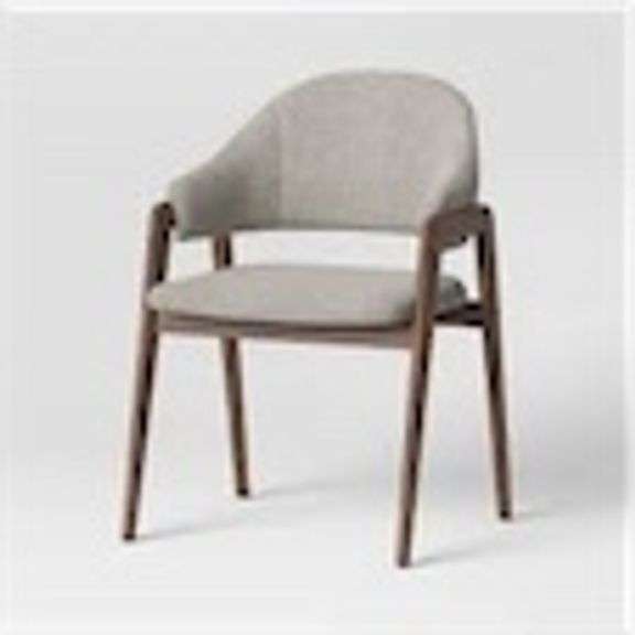 threshold ingleside open back upholstered wood frame dining chair ...