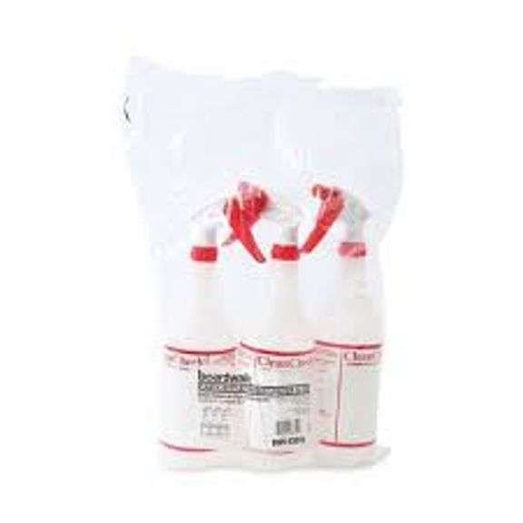 Trigger Spray Bottle, 32 Oz, Clear/red, Hdpe, 3/pack | Bundle of 5 ...